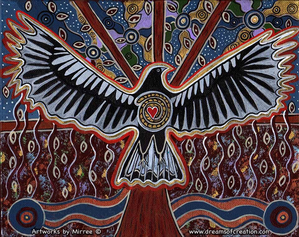 Magpie Dreaming Contempoary Aboriginal Art Original Painting by Mirree ...